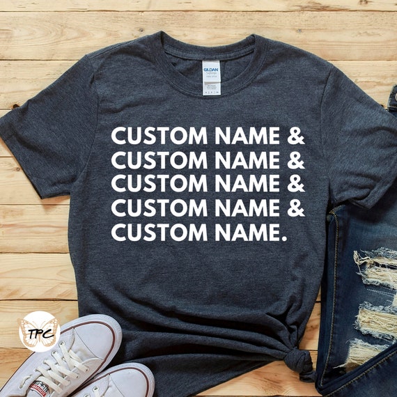 Camisa personalizada Lista de nombres Camisa Regalo - Etsy España
