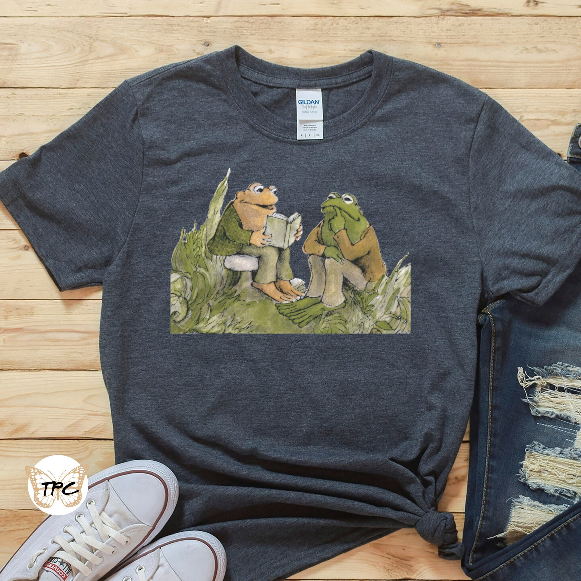 Frog and Toad Shirt, Vintage Classic Book Shirt, Frog Happy Shirt ...