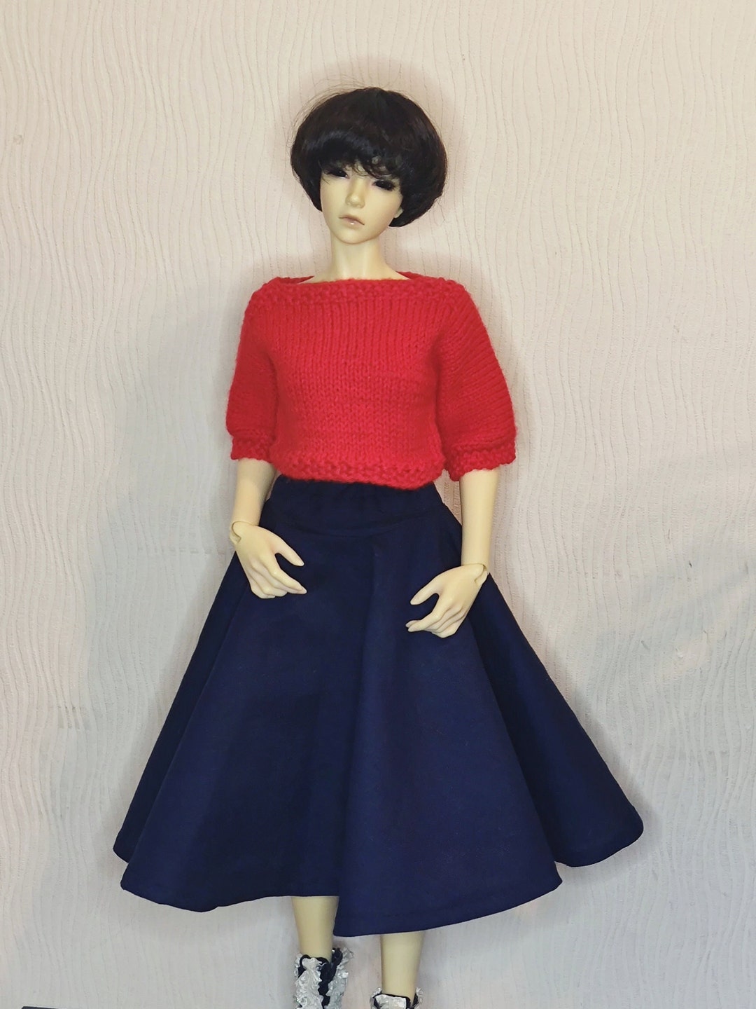 BJD Doll 1/3, Iplehouse Doll Clothes, Red Knitt Sweater . - Etsy