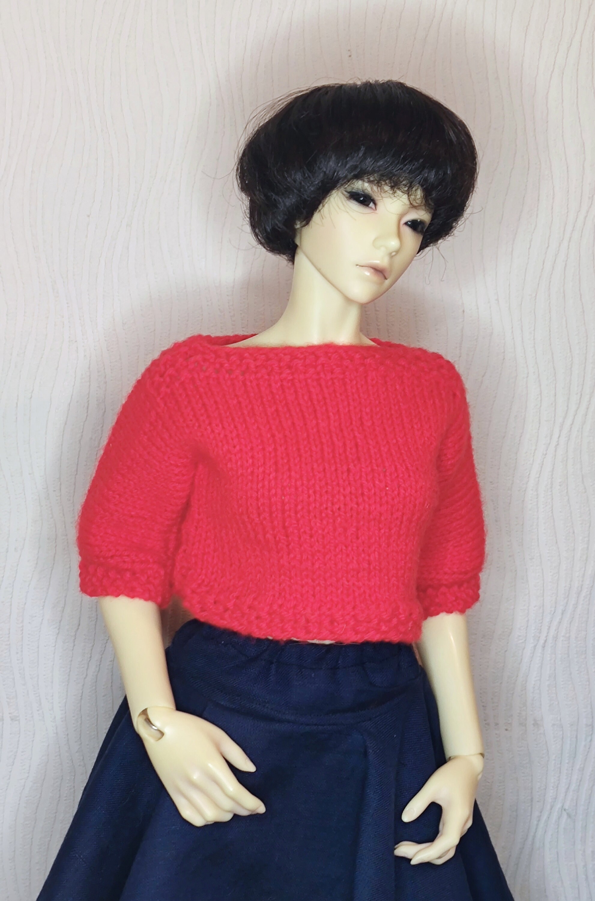 BJD Doll 1/3, Iplehouse Doll Clothes, Red Knitt Sweater . - Etsy