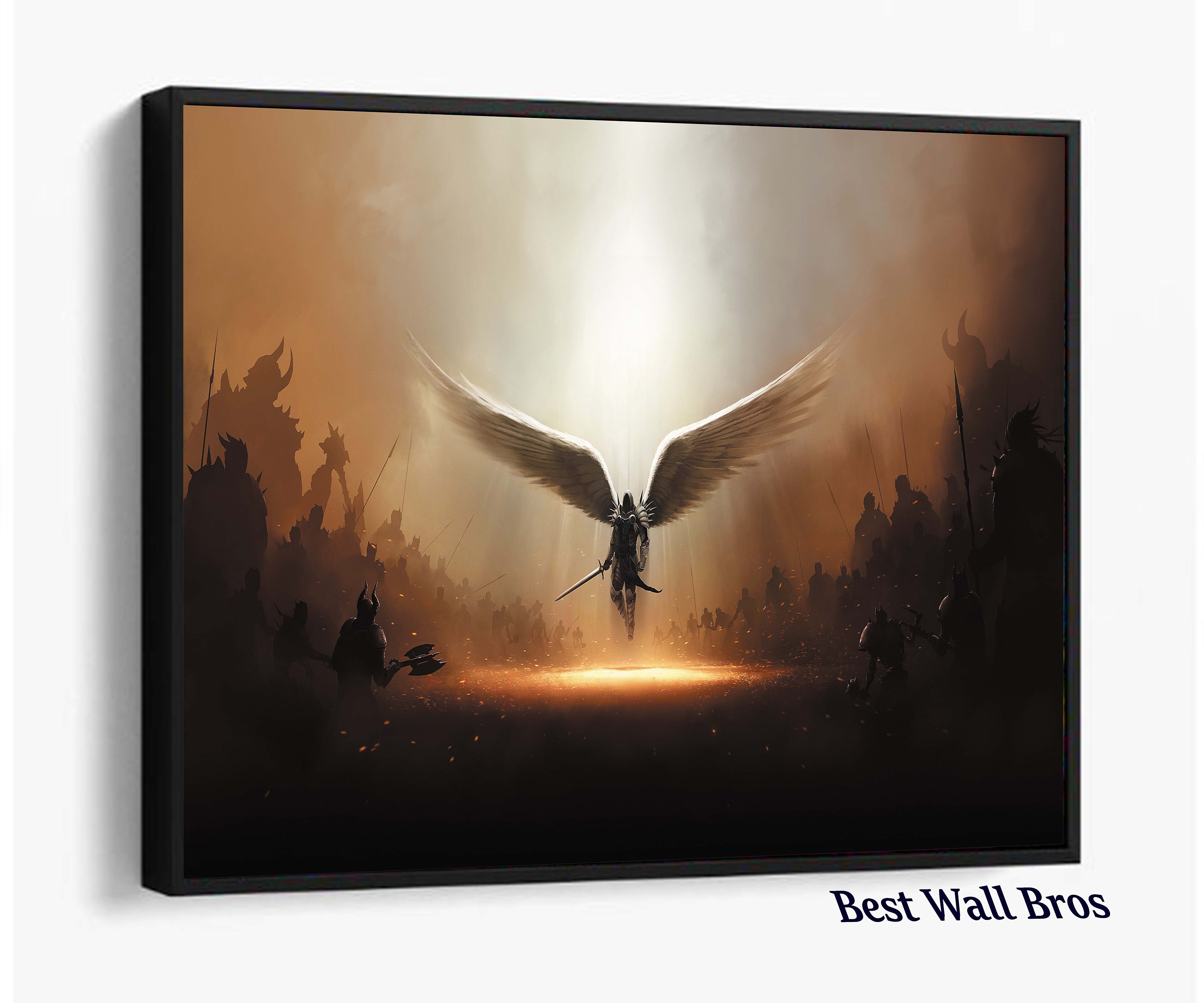 Archangel Michael , Warrior Angel Glass Wall Art, Archangel Glass Print Art, Glass Wall Decor ...