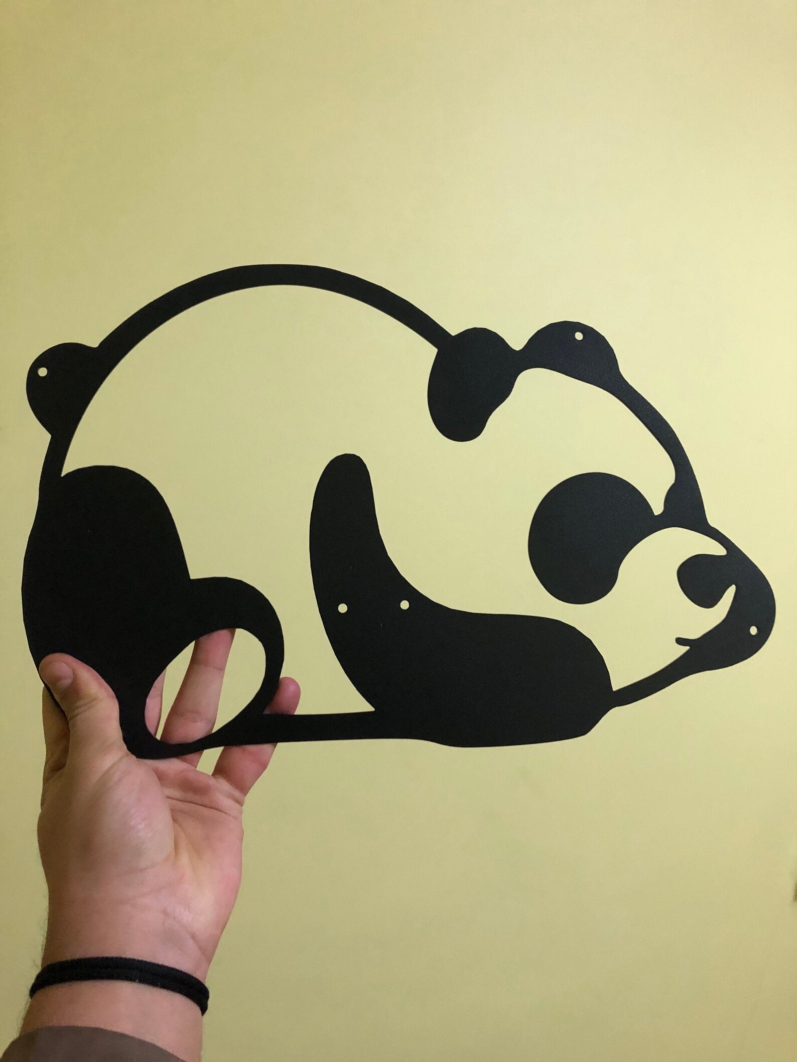 Resting Panda Metal Art Metal Wall Decor Metal Wall Art | Etsy UK