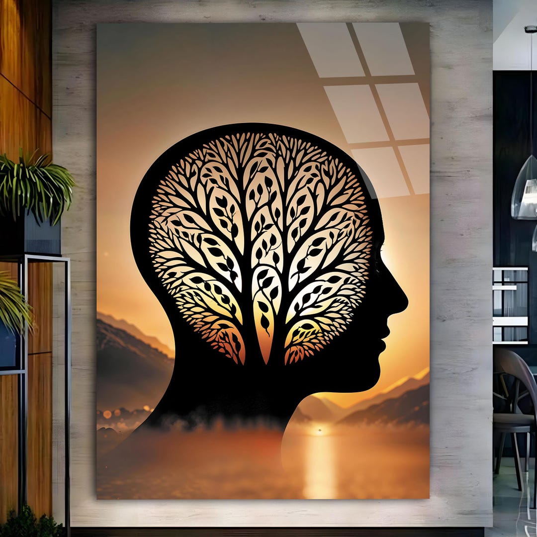 Tempered Glass Wall Art, Tree Human Wall Art, Tree of Life Wall Decor ...