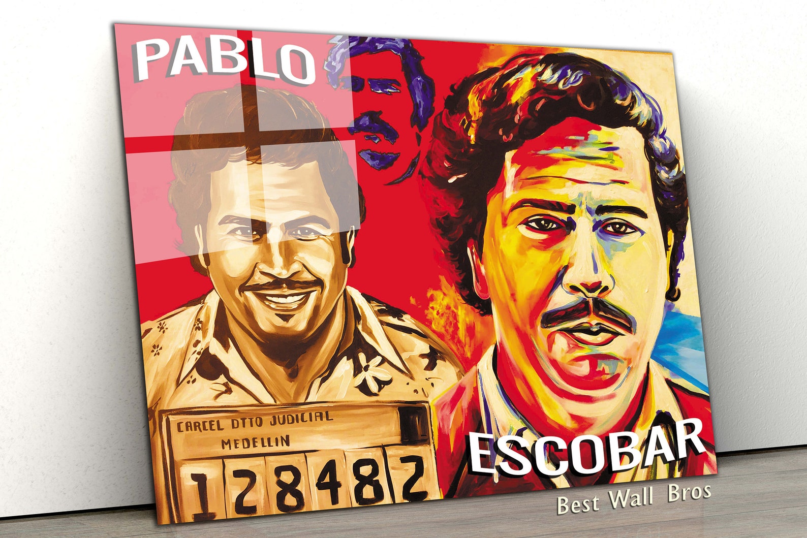 Pablo Escobar Glass Wall Decor, El Patron Wall Art, Mafia Wall Art ...