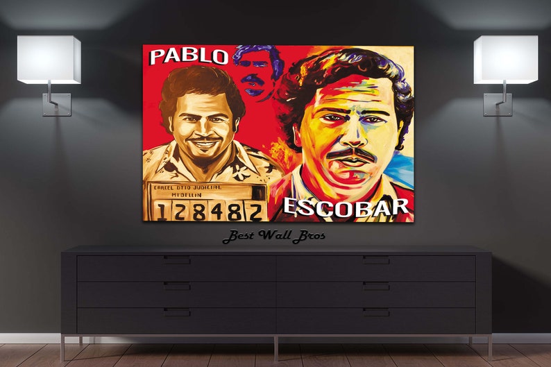 Pablo Escobar Glass Wall Decor, El Patron Wall Art, Mafia Wall Art ...