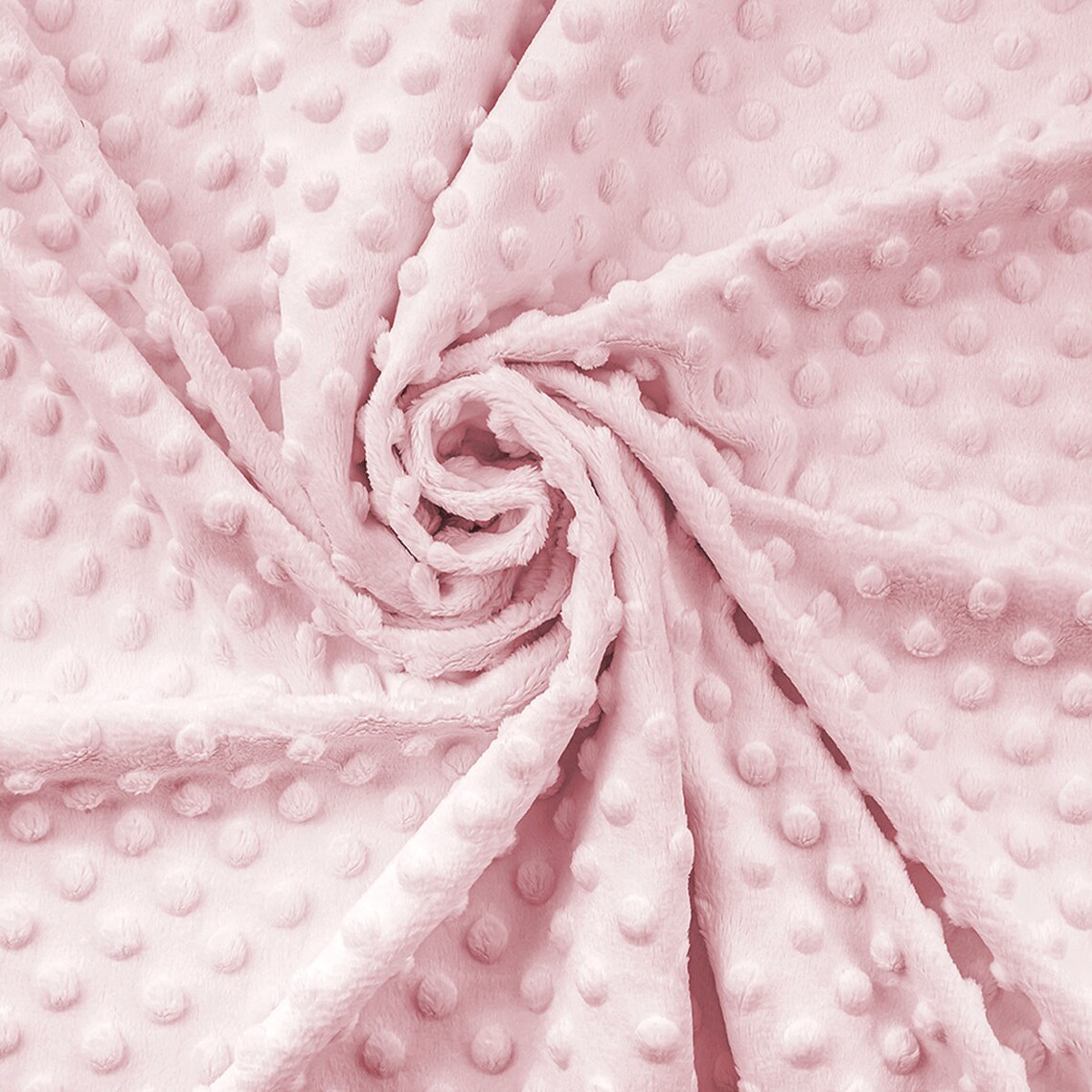 Supersoft Dimple Dots Baby Pink Polyestr Fabric Sold per Metre or Half ...