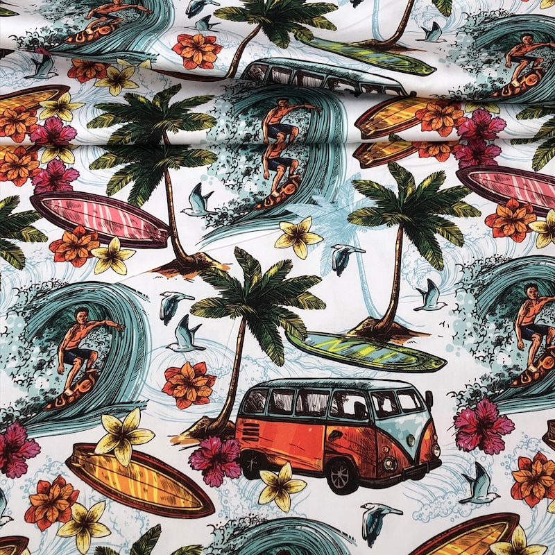 Surfing Fabric - Etsy