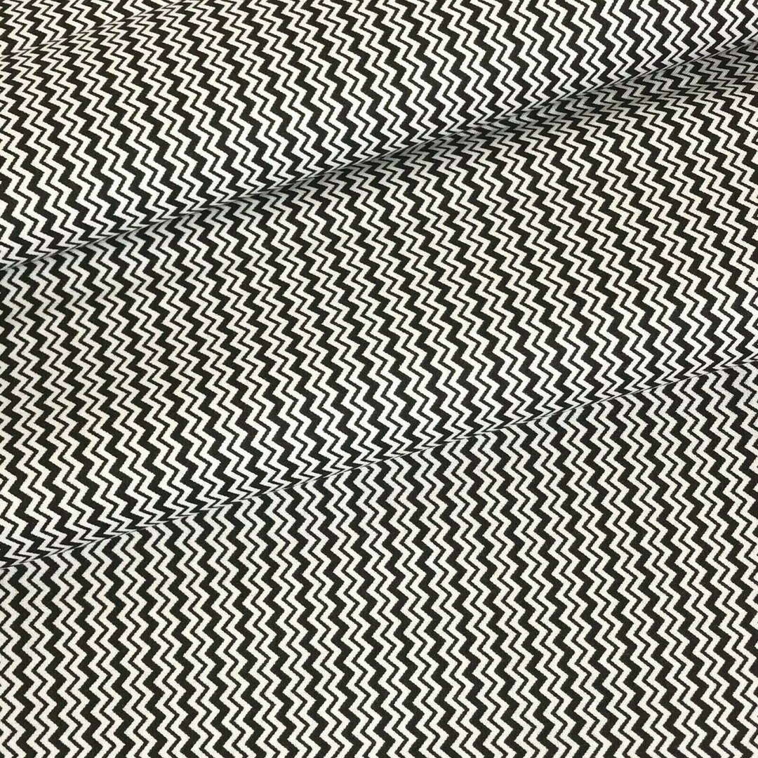 Chevron mini zick zack schwarz 100% Baumwollstoff per Meter verkauft ...