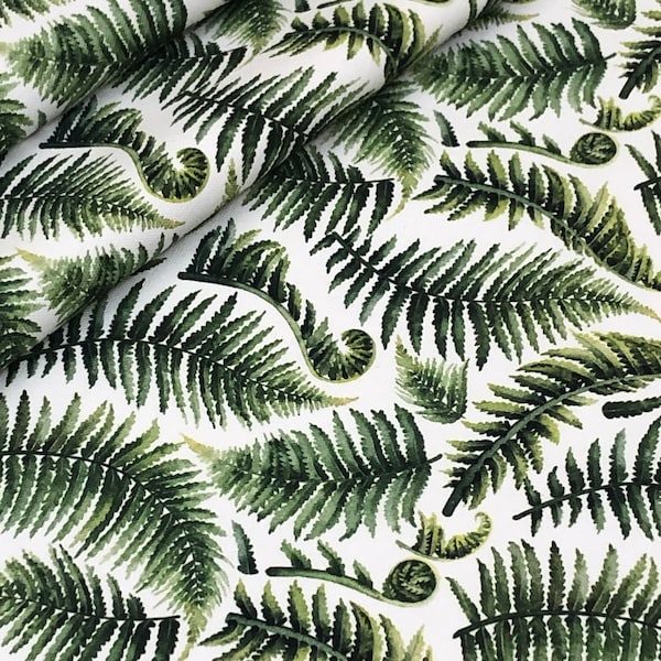 Fern Print Cotton Fabric - Etsy