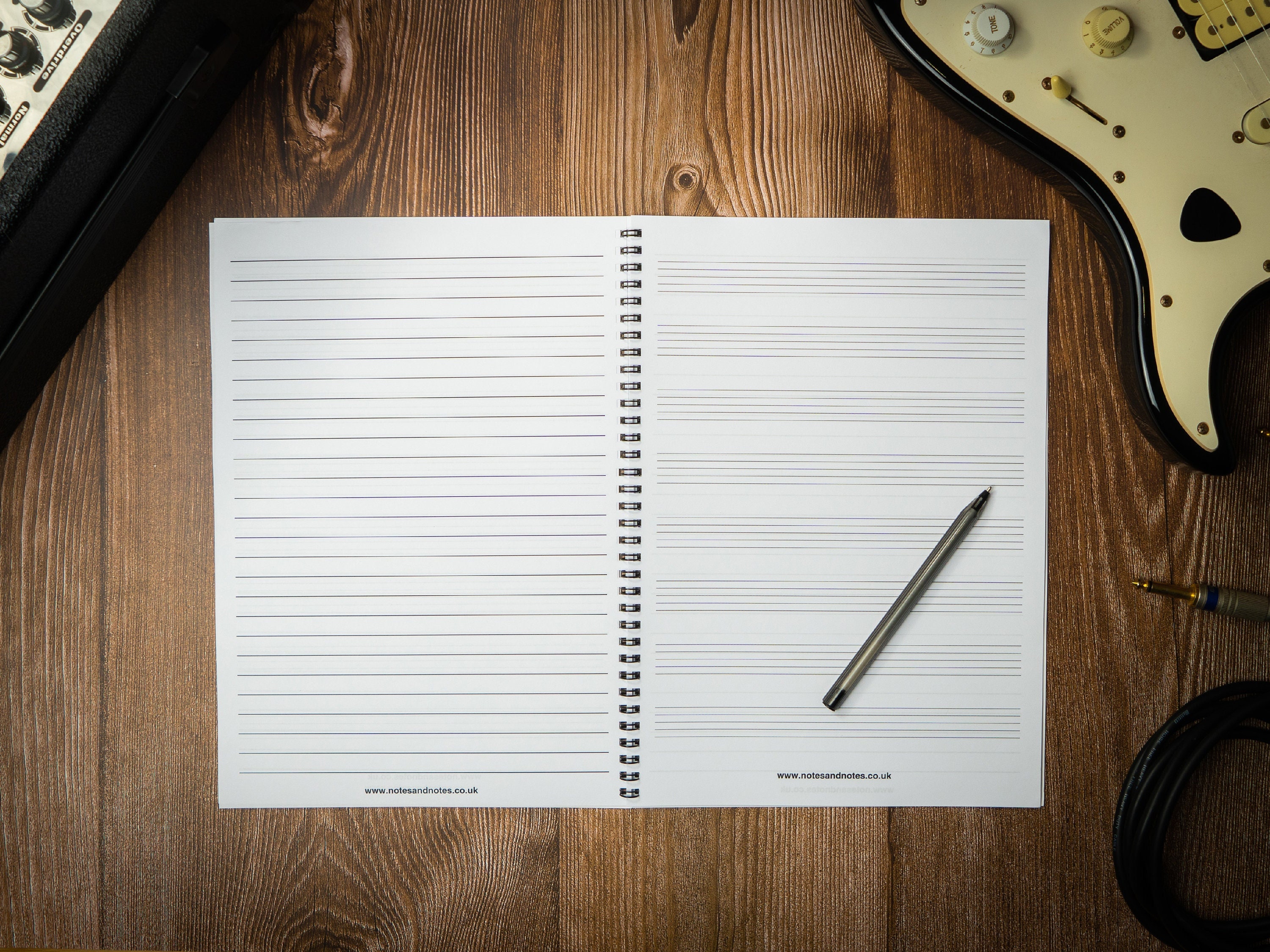 Music Composition Notebook With Manuscript Paper and Lined Paper - 8 ...