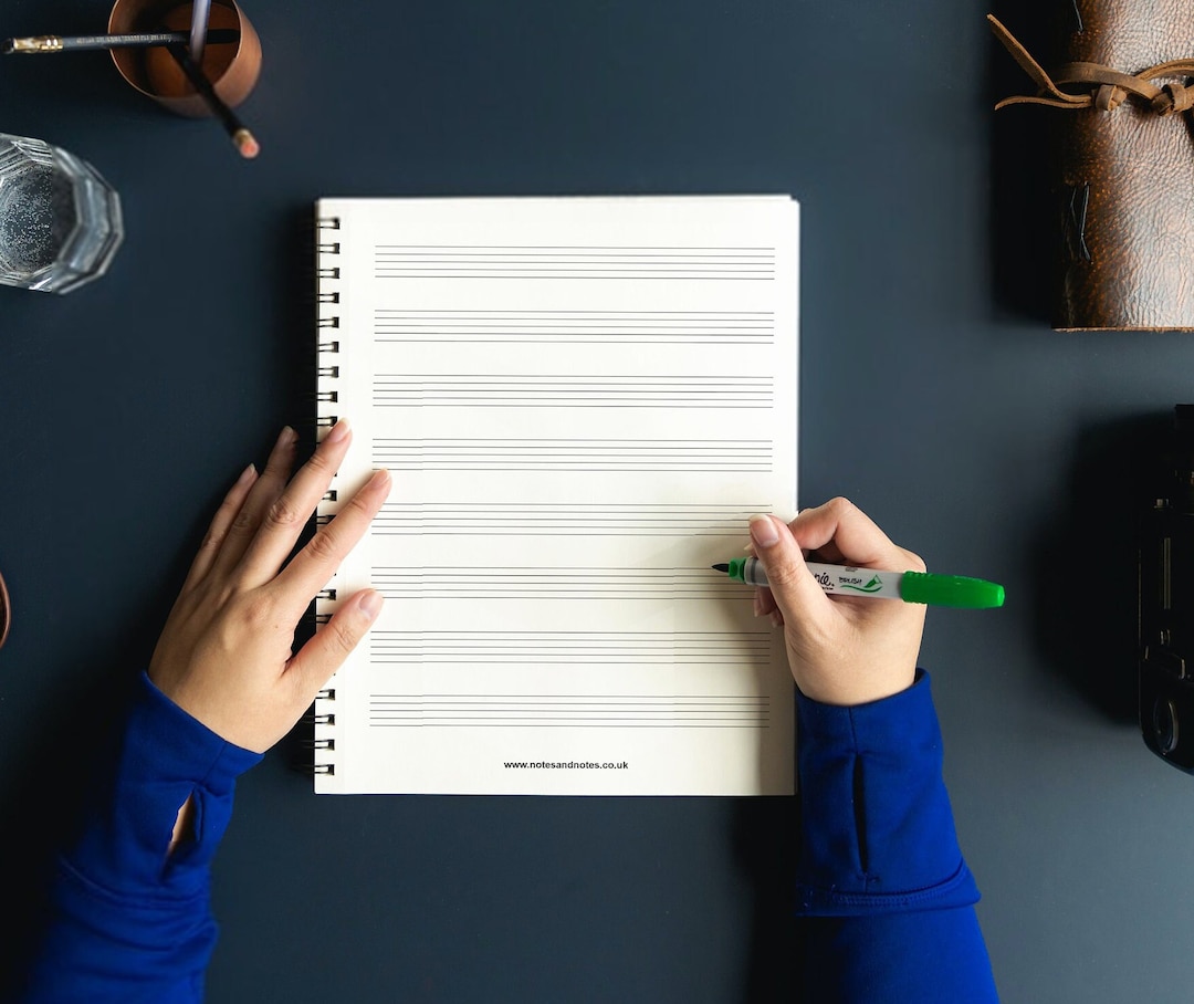 Music Composition Notebook With Manuscript Paper and Lined Paper - 8 ...