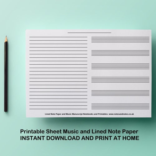 MARCHING BAND Printable Sheet Music Paper Instant Download - Etsy