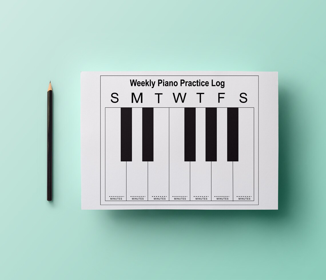 Piano Habit Tracker Practice Log (instant Download) Music Education ...