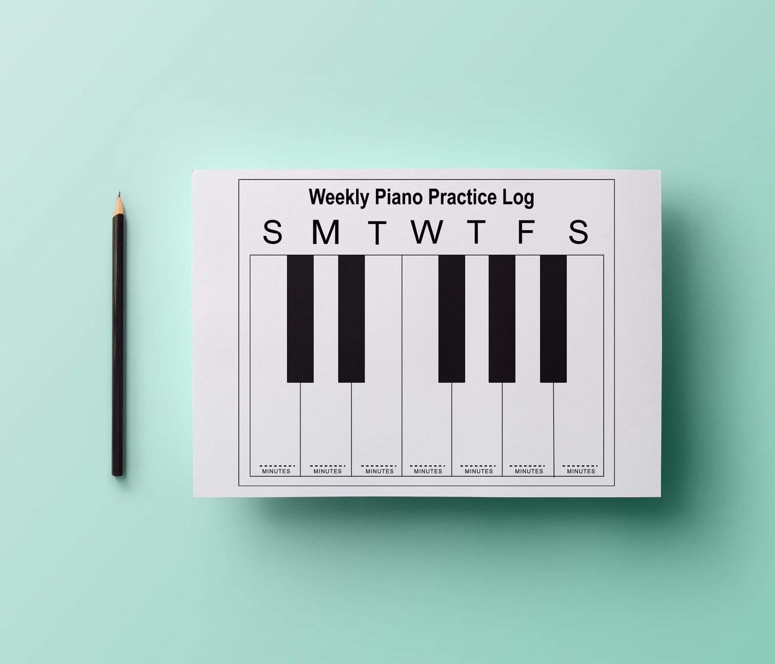 Piano Habit Tracker Practice Log (instant Download) Music Education ...