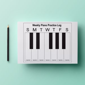 Piano Habit Tracker Practice Log (instant Download) Music Education ...