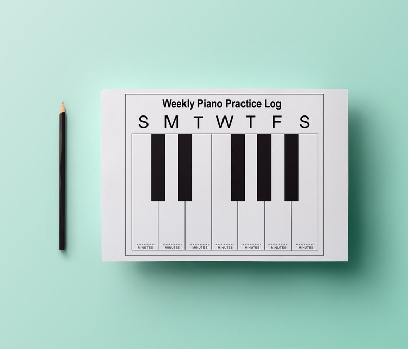 Piano Habit Tracker Practice Log (instant Download) Music Education ...