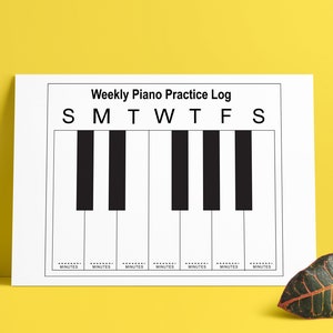 Piano Habit Tracker Practice Log (instant Download) Music Education ...