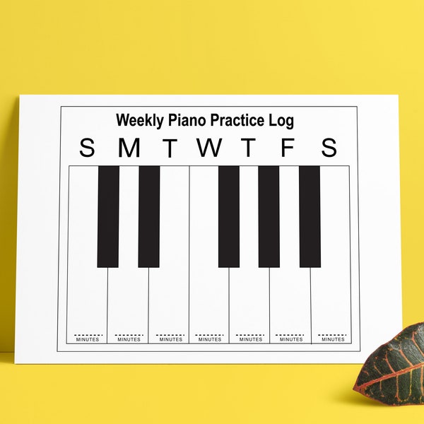Printable Piano Practice Planner - Etsy