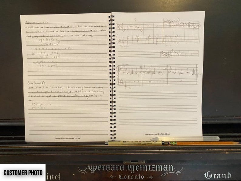 Music Composition Notebook With Manuscript Paper and Lined Paper - 8 ...