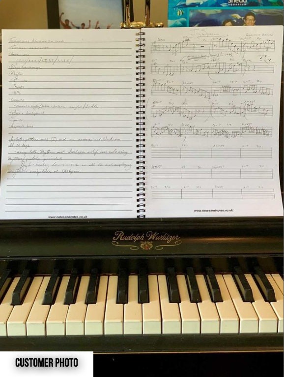 Music Composition Notebook With Manuscript Paper and Lined - Etsy