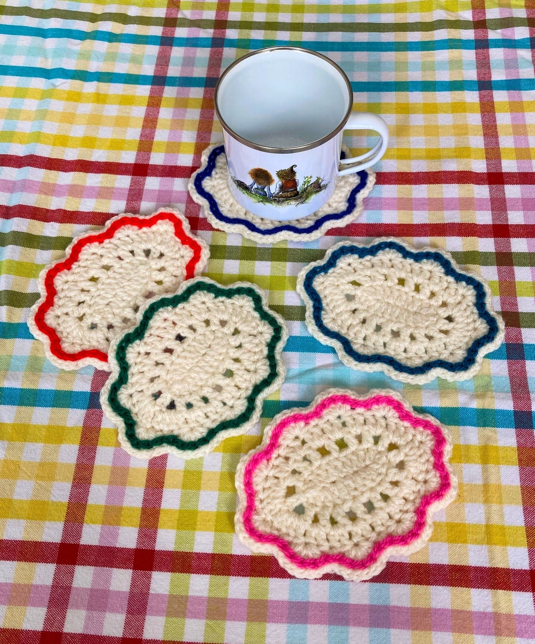 Oval Coaster Crochet Pattern/pdf File With Step by Step Photo Tutorial ...