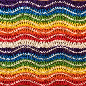 Rainbow Ripple Blanket Crochet Pattern/afghan Crochet | Etsy