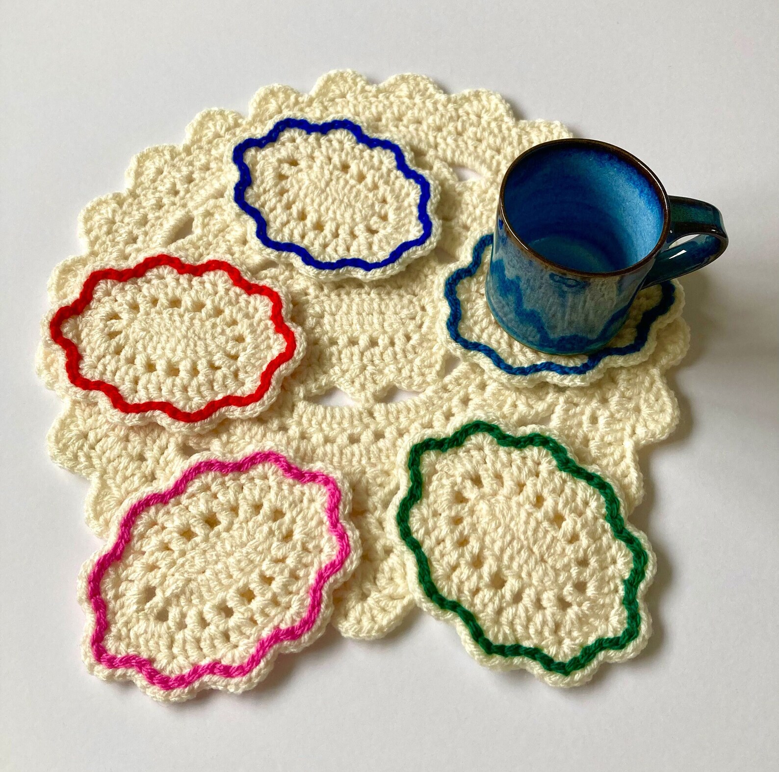 Oval Coaster Crochet Pattern/pdf File With Step by Step Photo Tutorial ...