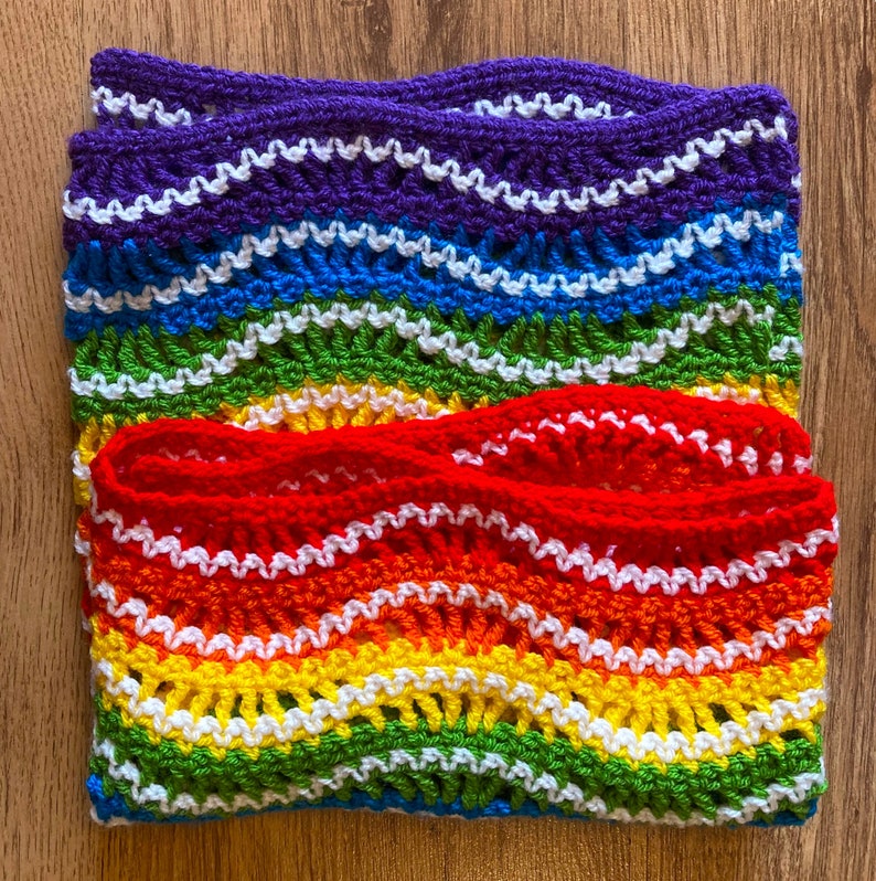 Rainbow Ripple Blanket Crochet Pattern//ripple Rainbow Afghan Crochet ...