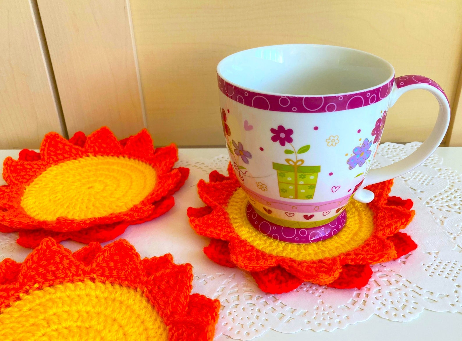 Sun Coaster Crochet Pattern/pdf File With Step by Step Photo Tutorial ...