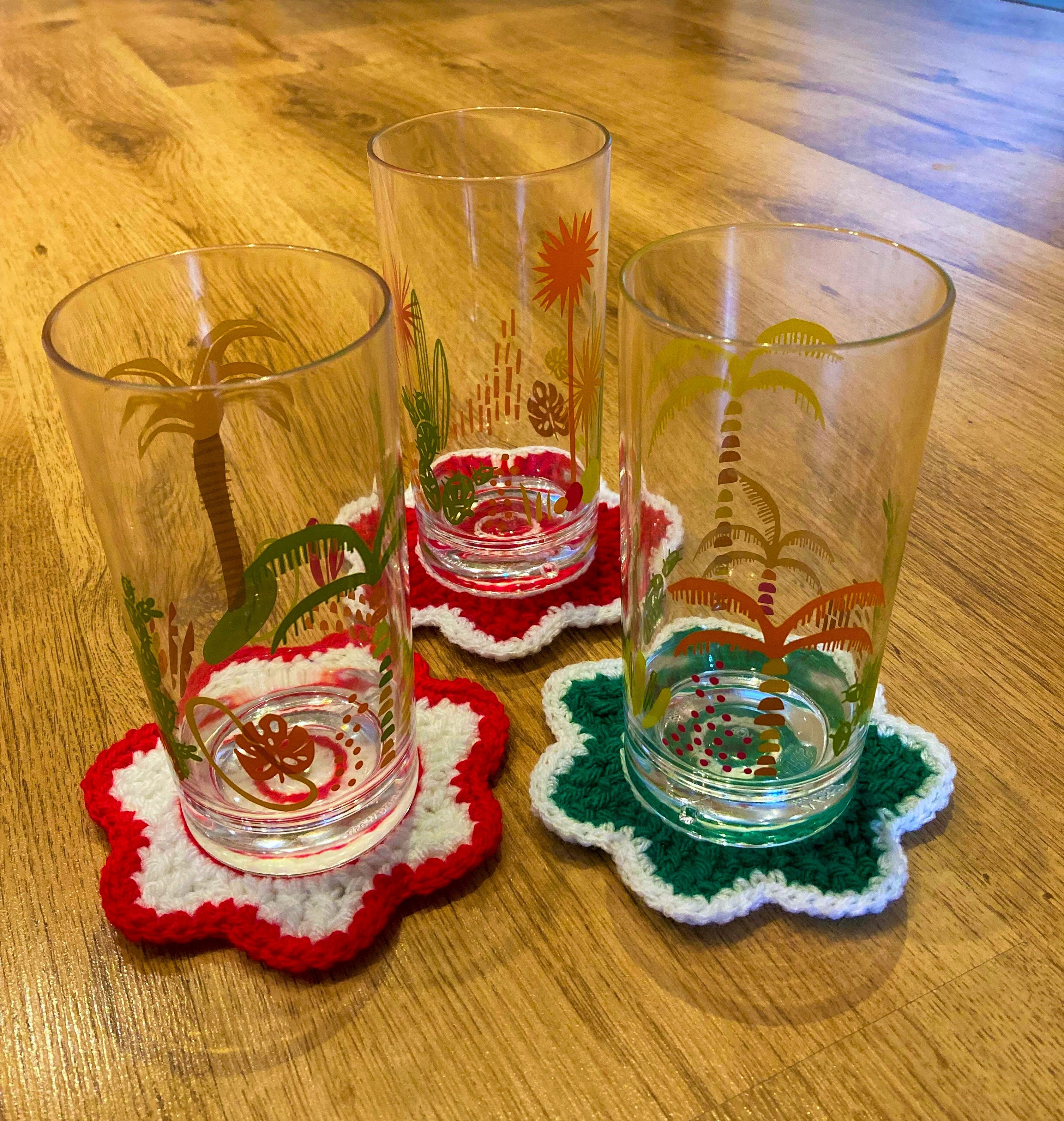 Christmas Flower Coaster Crochet Pattern//xmas Mug Rug Pattern ...
