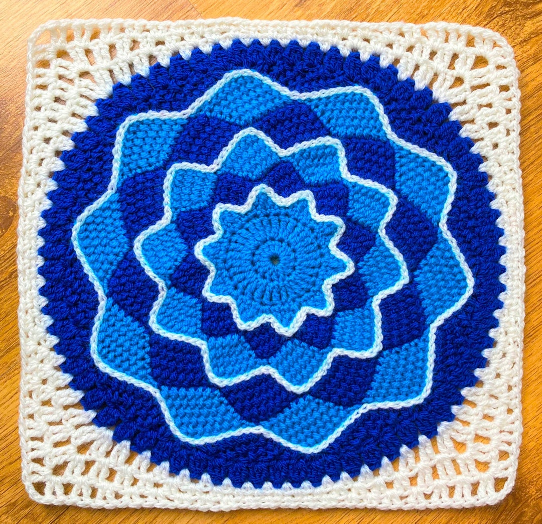 Tunisian Crochet Square Pattern For: Blanket, Afghan, Bag/pdf With Step ...