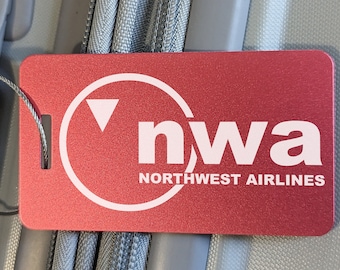 Northwest Airlines / Crew Luggage Tag / Bag Tag / Travel Tag / - Etsy