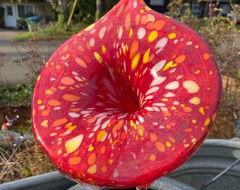 Outdoor Fountain Spout Hand Blown Glass Garden Art Flower - Etsy