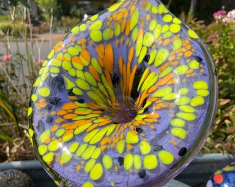 Outdoor Fountain Spout Hand Blown Glass Garden Art Flower - Etsy