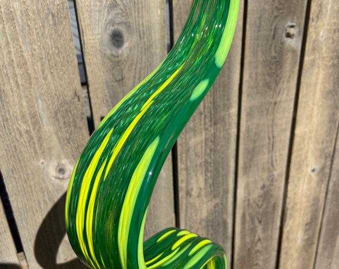 Hand Blown Glass Garden Art Glass Garden Stakes Etsy