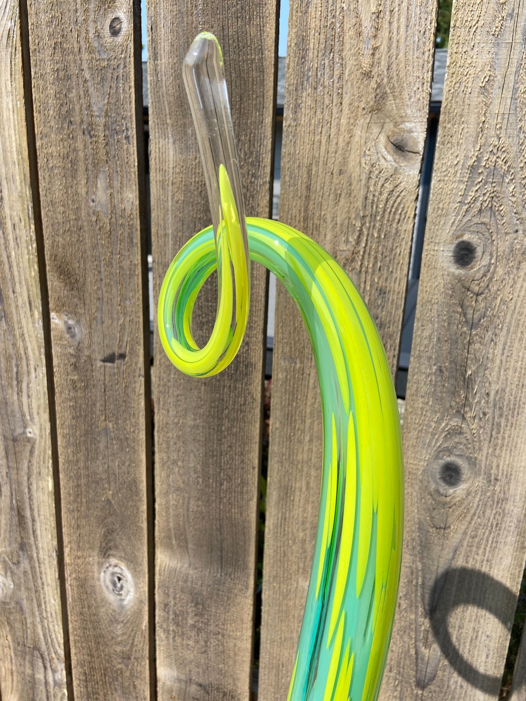 Glass Garden Art Hand Blown Spire Glass Garden Stakes - Etsy