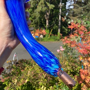 Unique Blown Glass Flower, Water Spitter, Outdoor Fountain, Father and ...