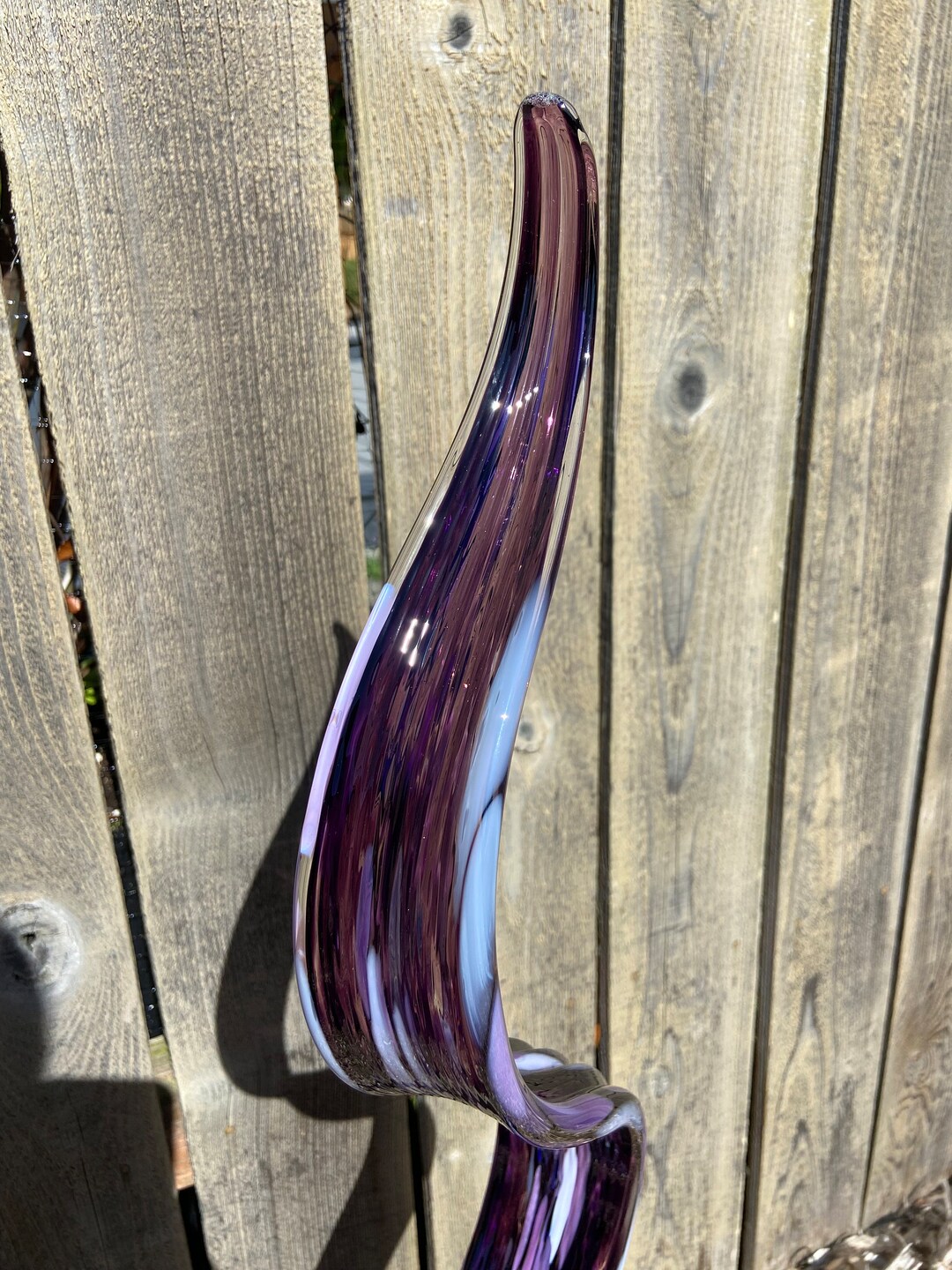 Blown Glass Garden Art Wave Father and Son Glass - Etsy