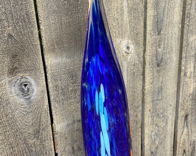 Blown Glass Garden Art, Tall Glass Spire, Father and Son Glass - Etsy