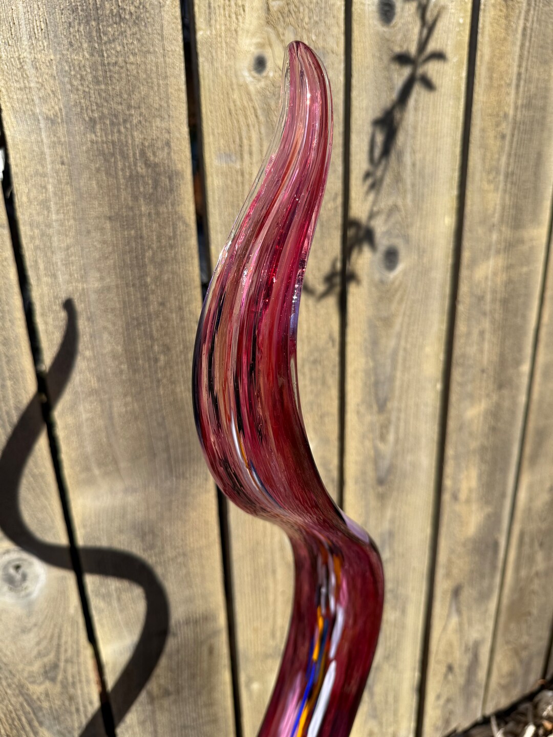 Blown Glass Garden Art Wave Father and Son Glass - Etsy
