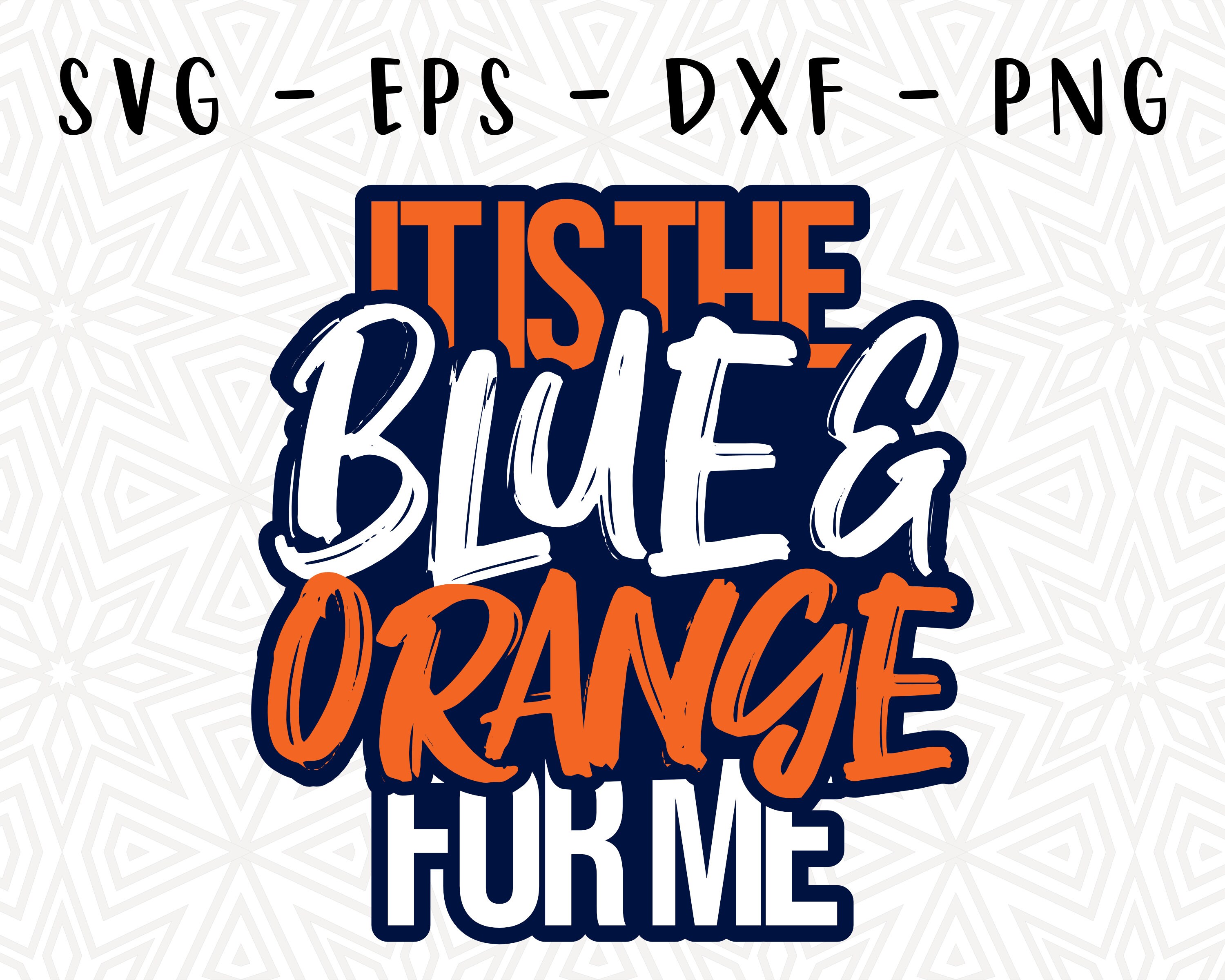 Blue Orange for Me I Love Svg Sport Fans Baseball Basketball Soccer ...