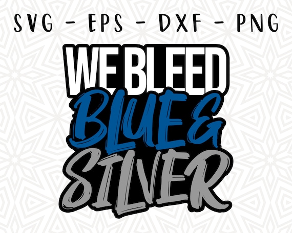 We Bleed Blue Silver for Me Fans It is Cowboys Baseball - Etsy