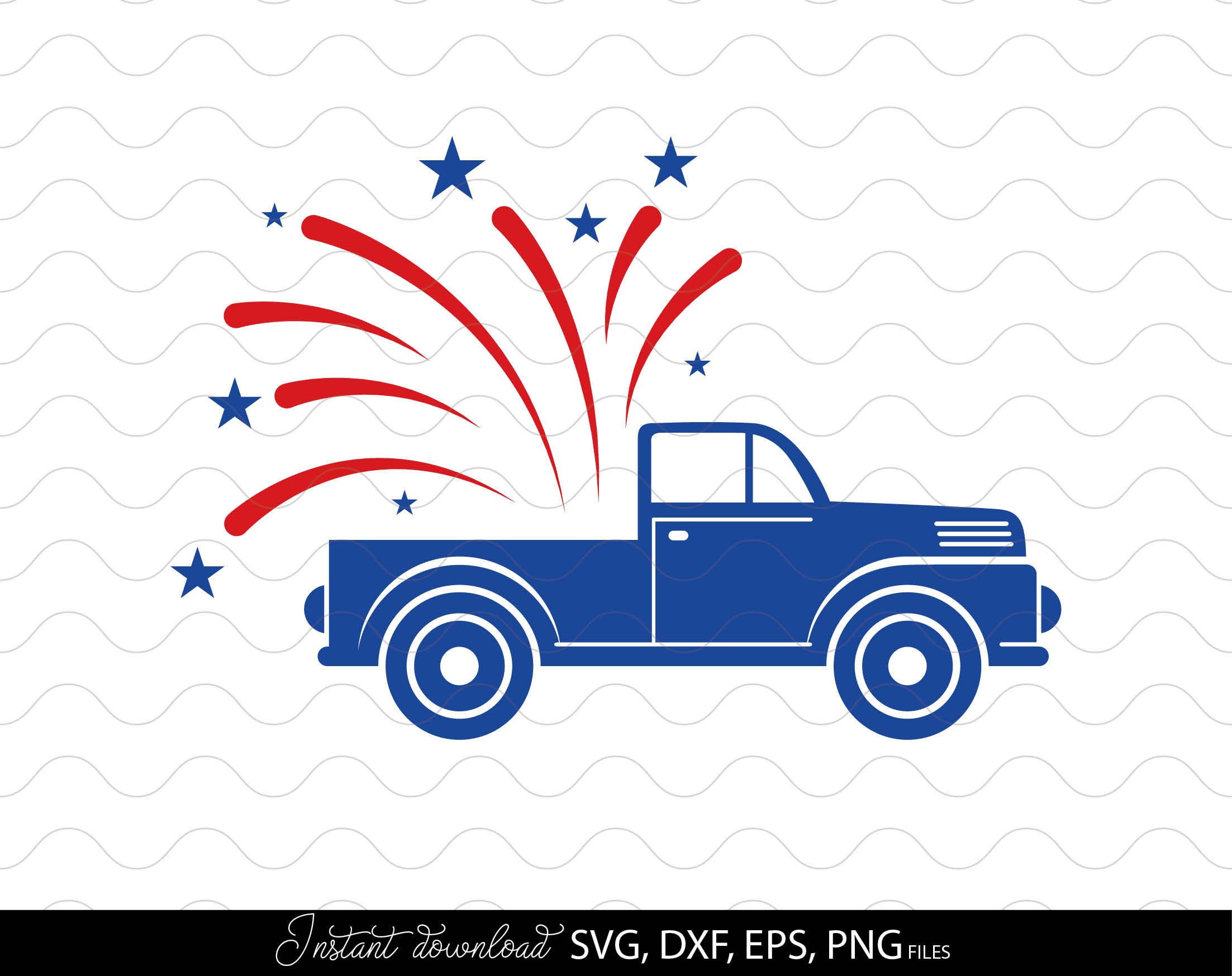 4th of July SVG Firework Truck SVG Patriotic Svg Fourth | Etsy