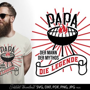 German Papa Plotter File SVG PNG | German Papa Grill Spruche | Alles ...