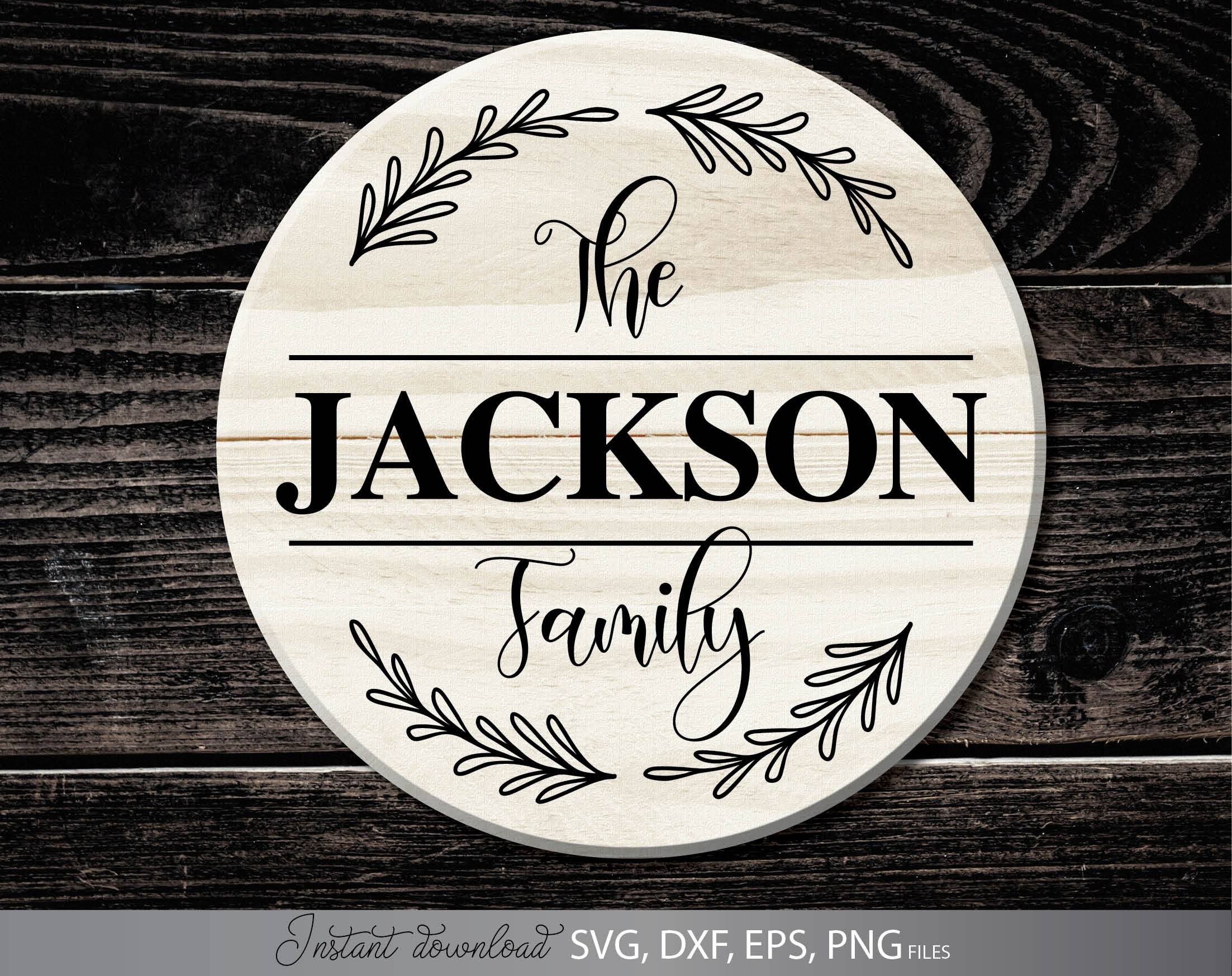 Monogram Frame Svg Bundle Farmhouse Decor SVG Family Last - Etsy