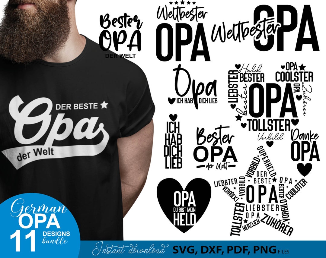 German Opa Plotter File SVG | Liebling Opa Heart SVG | Die Beste Opa ...
