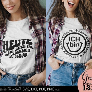 German Positive Quotes Plotter File SVG PNG DXF | German Inspirational ...