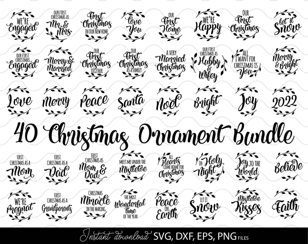 Christmas Ornament SVG Bundle Christmas Sayings SVG Christmas Quotes ...