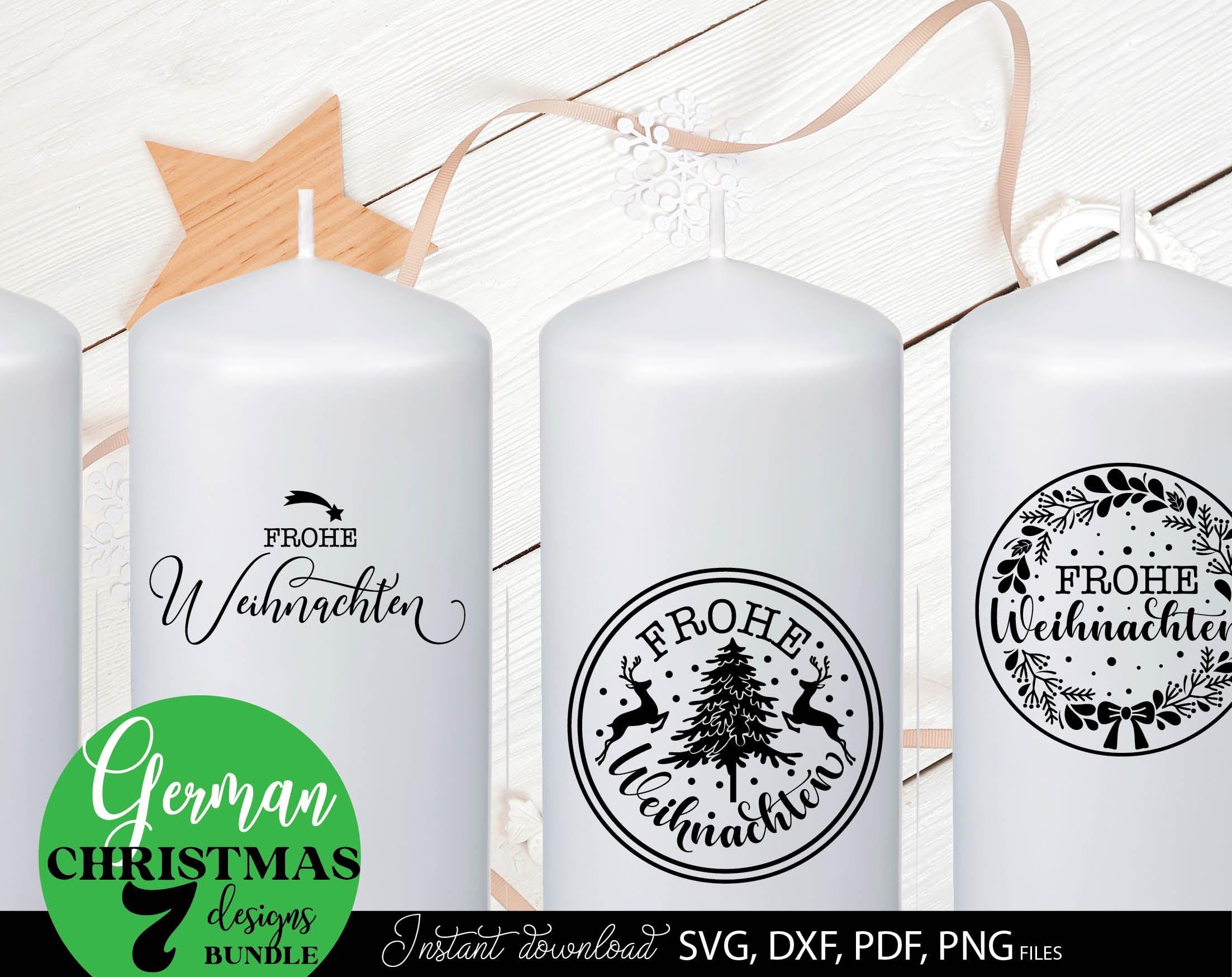 Frohe Weihnachten SVG Bundle: German Christmas Ornaments (digital ...