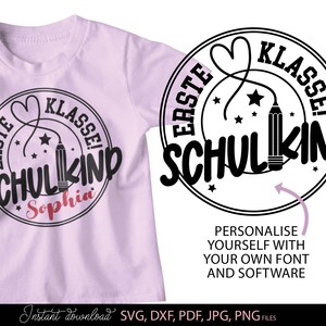 Schulkind Plotterdatei SVG Bundle Schuleinführung Cut File Plotterdatei Schulkind Plotterdatei ...